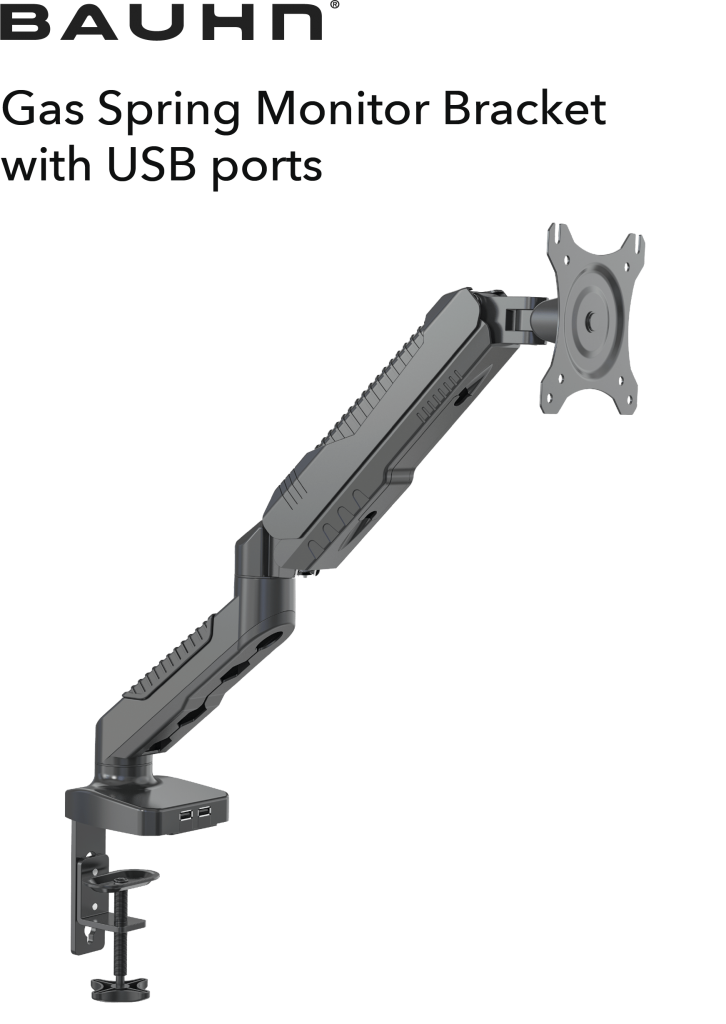 Gas Spring Monitor Bracket with USB ports – Bauhn