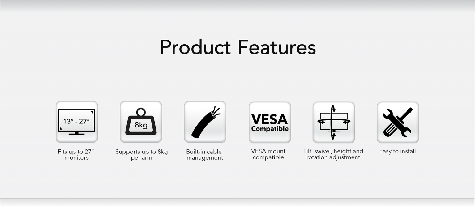 Dual Monitor Bracket – Bauhn
