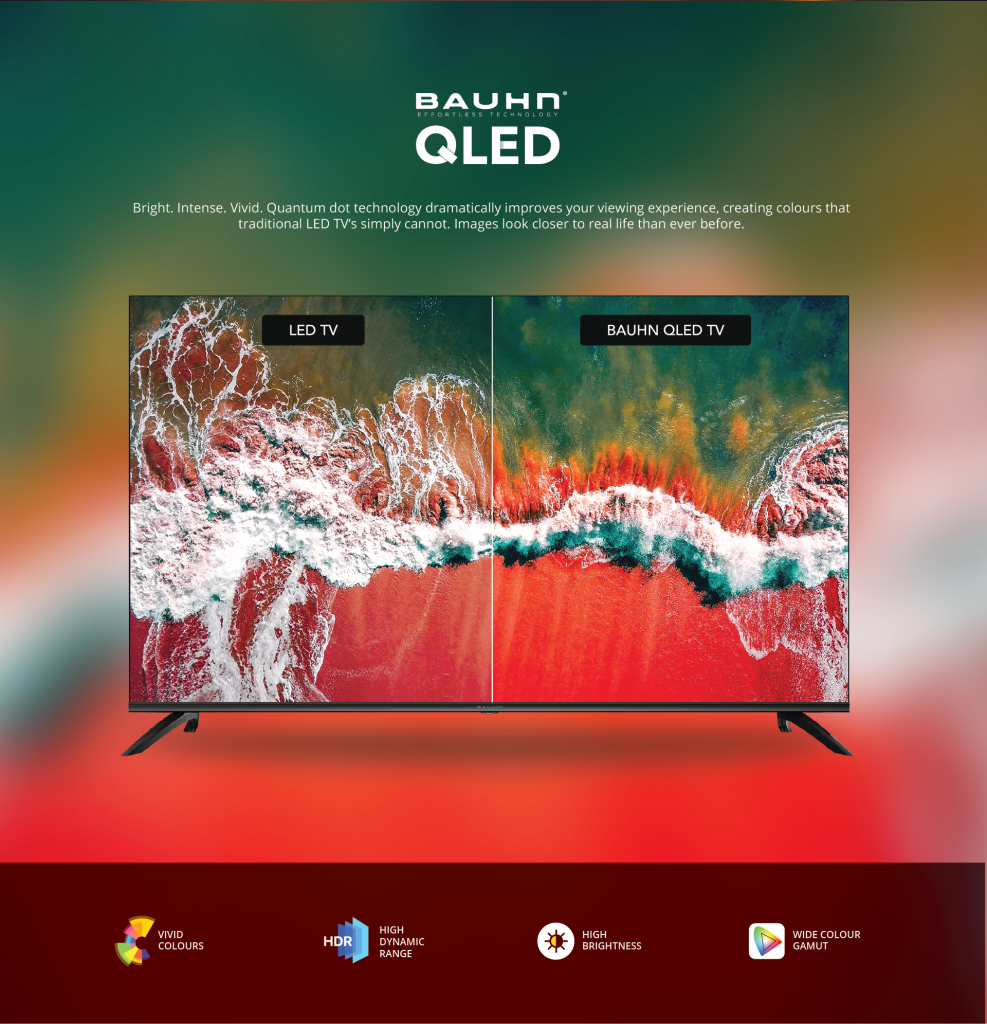55″ 4K QLED Android TV – Bauhn