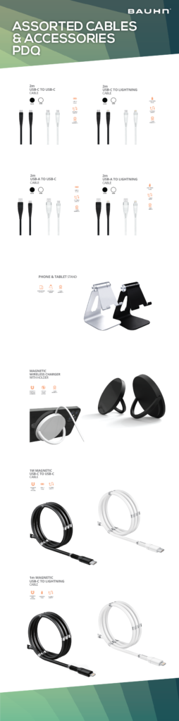 Assorted Cables and Accessories – Bauhn