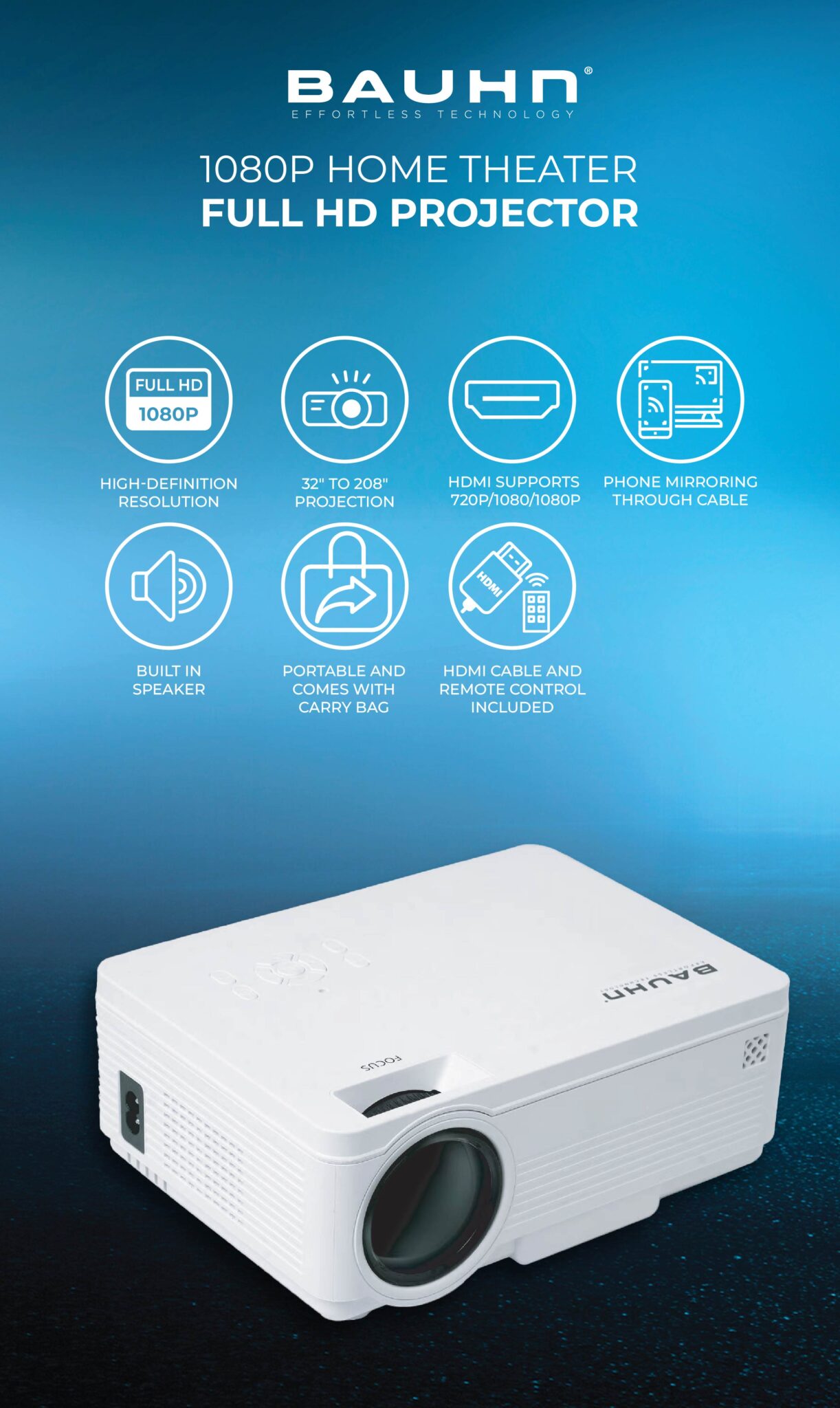 Full HD Projector – Bauhn
